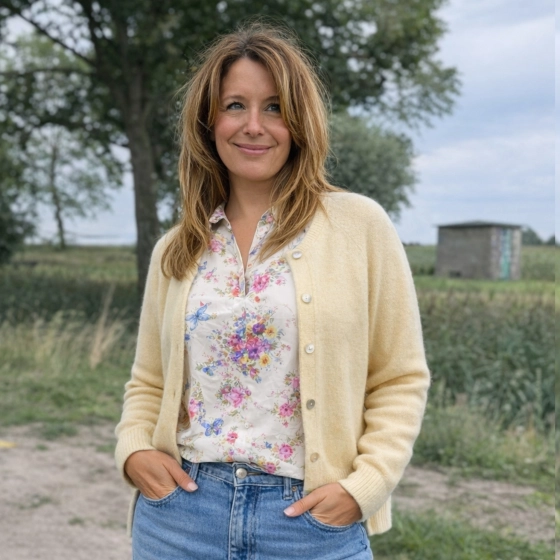 Gemma Ricceri geel vest met alpaca – zacht & stijlvol | Kenza Moda ...